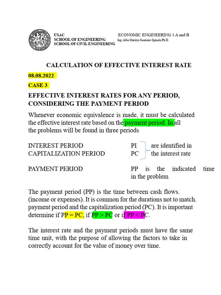 Effective Interest Rate Calculations | PDF | Interest | Interest Rates