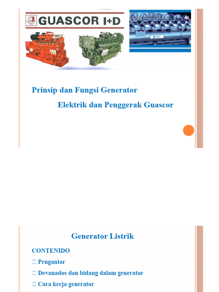 Prinsip Kerja dan Komponen Generator Listrik | PDF