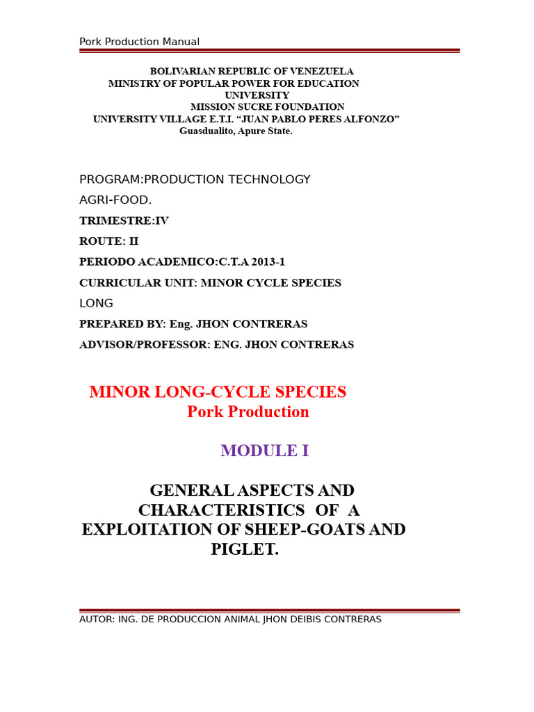 160341873-Classification-Taxonomy-of-the-pig | PDF | Pig | Wild Boar