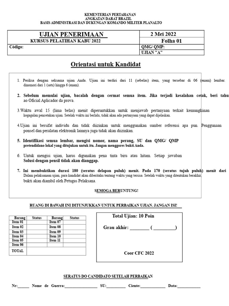 Uji CFC 2022 A - Sebuah Solusi | PDF