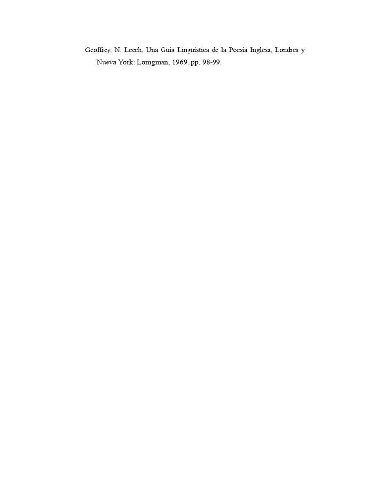 Geoffrey Leech - Patrones de Sonido | PDF