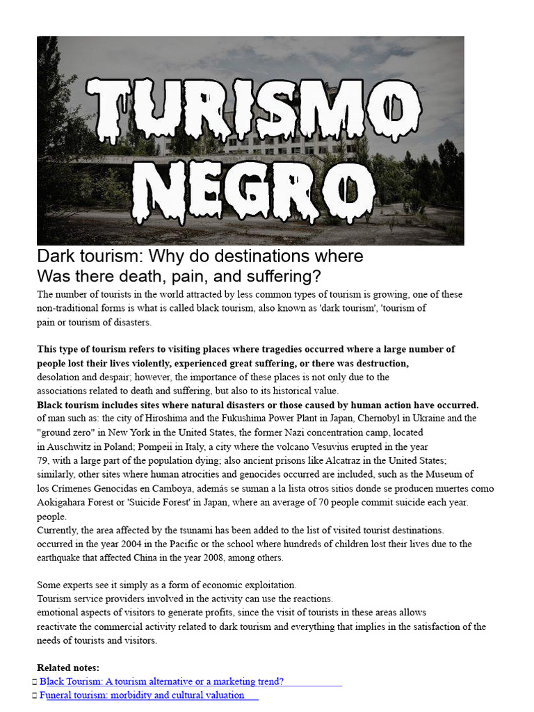 Dark Tourism | PDF | Tourism