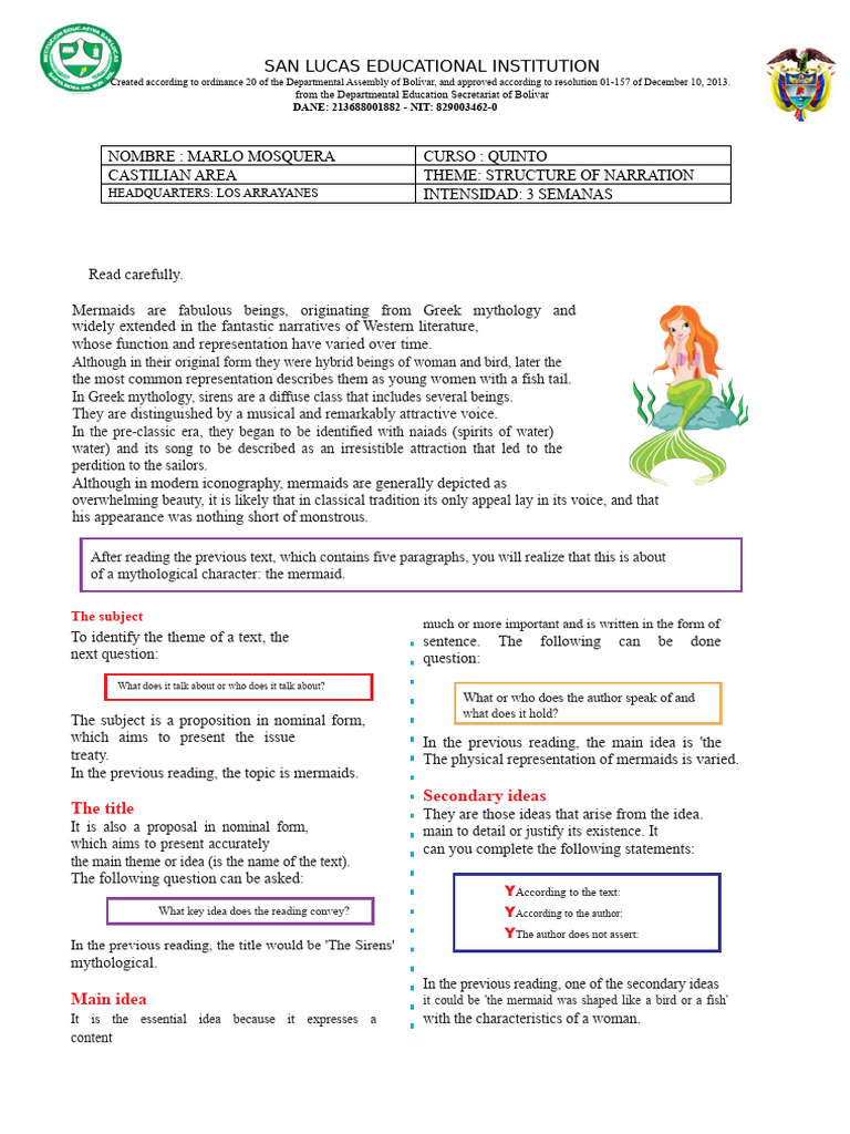 Text Structure For Fifth Grade of Elementary School | PDF | Water ...