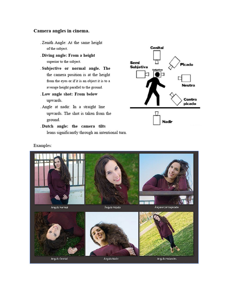 Understanding Camera Angles in Cinema | PDF | Rotation | Tripod ...