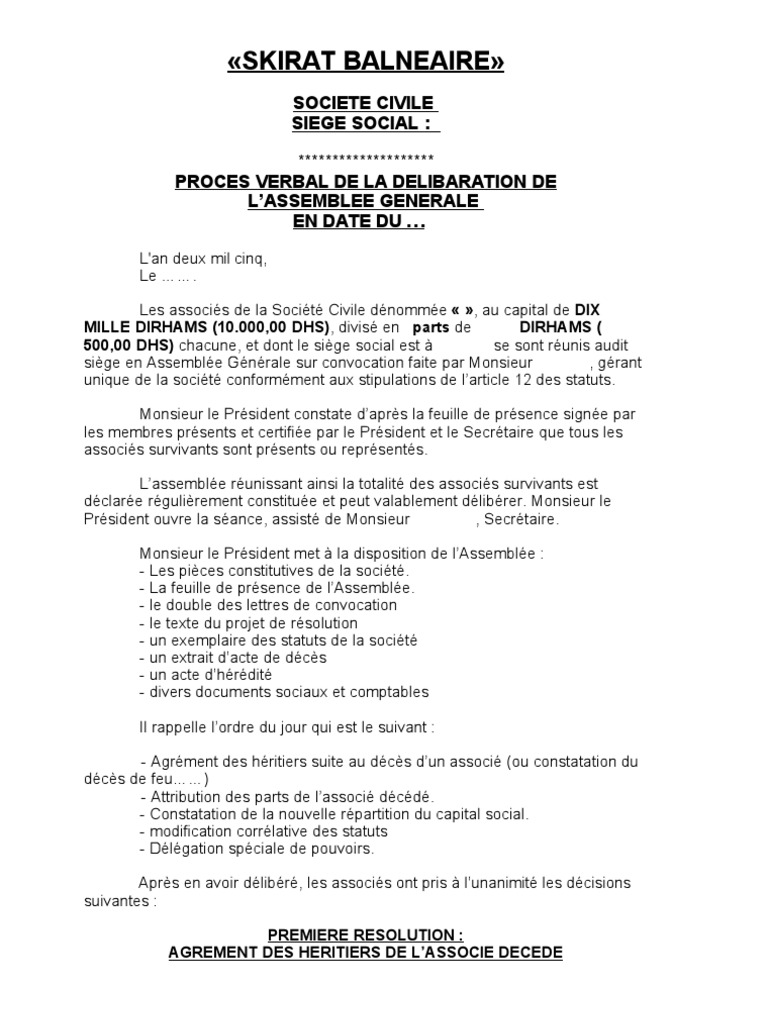 Modèle PV Constatation Décès | PDF | Gouvernement | Politiques (Général)