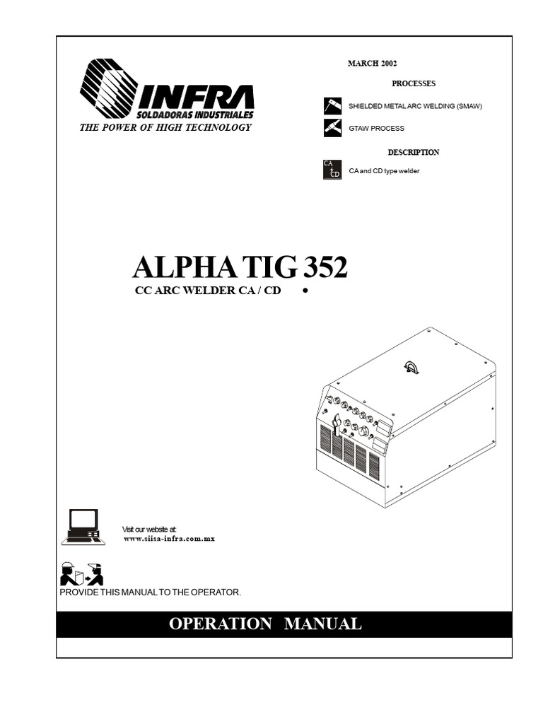 Alpha Tig 352 High Frequency | PDF | Welding | Construction