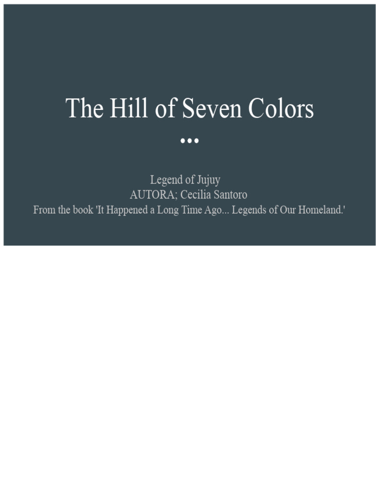 Legend of The Hill of Seven Colors | PDF
