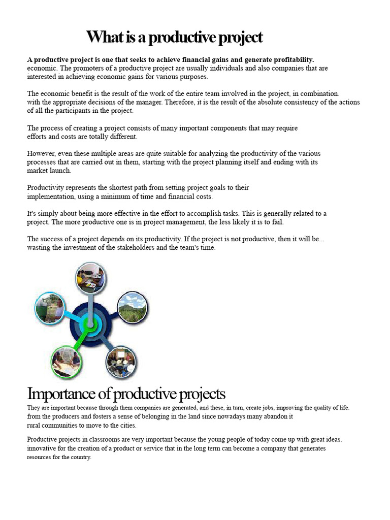 Understanding Productive Projects | PDF | Goal | Project Management