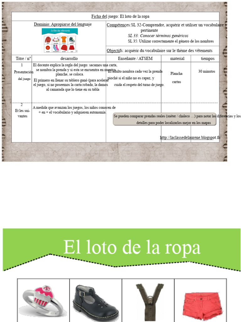 LCDL - Lotería de Ropa | PDF | Ropa | Estética