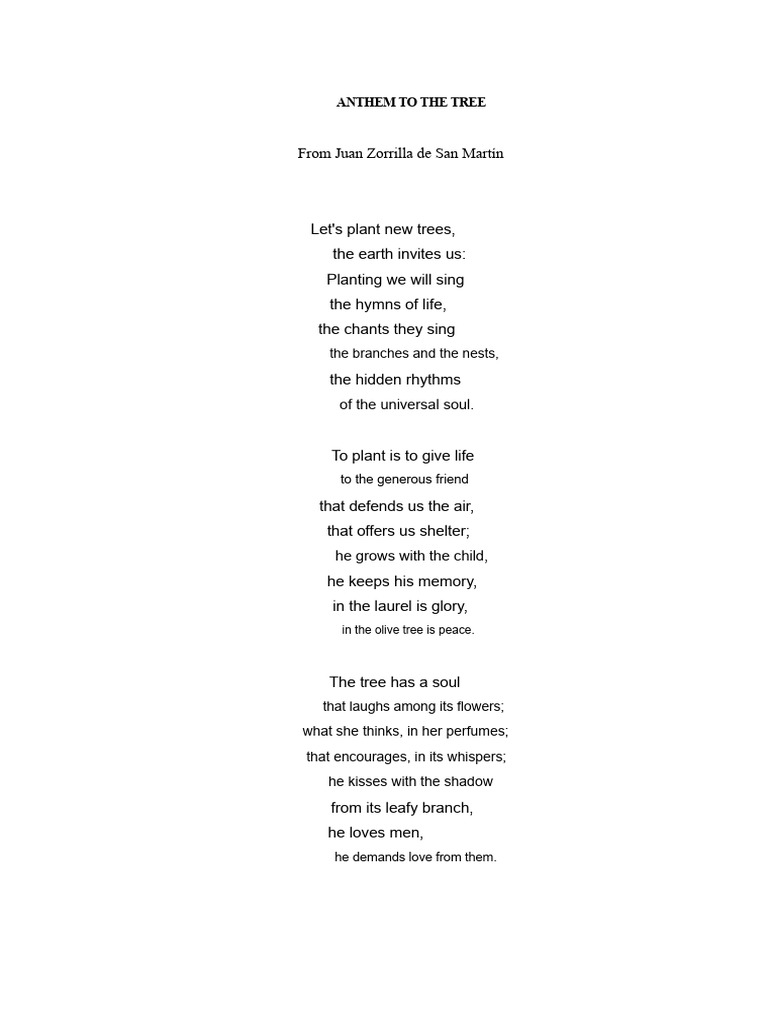 Hymn to the Tree | PDF