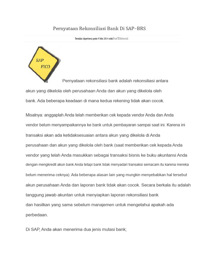 Langkah-Langkah Brs Sap | PDF