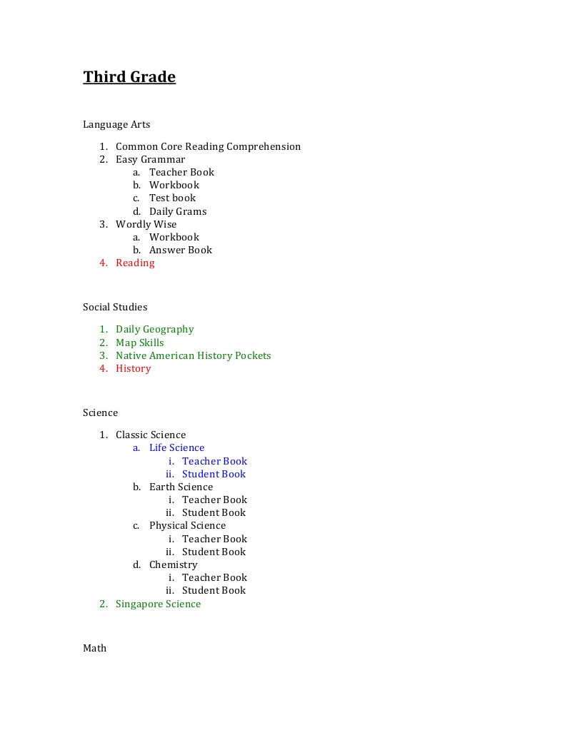 Third and Fourth Grade Curriculum Guide | PDF | Science & Mathematics
