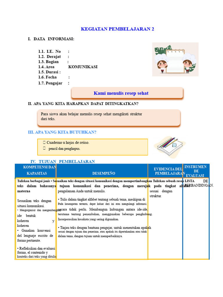 SESI KAMI Menulis resep sehat | PDF