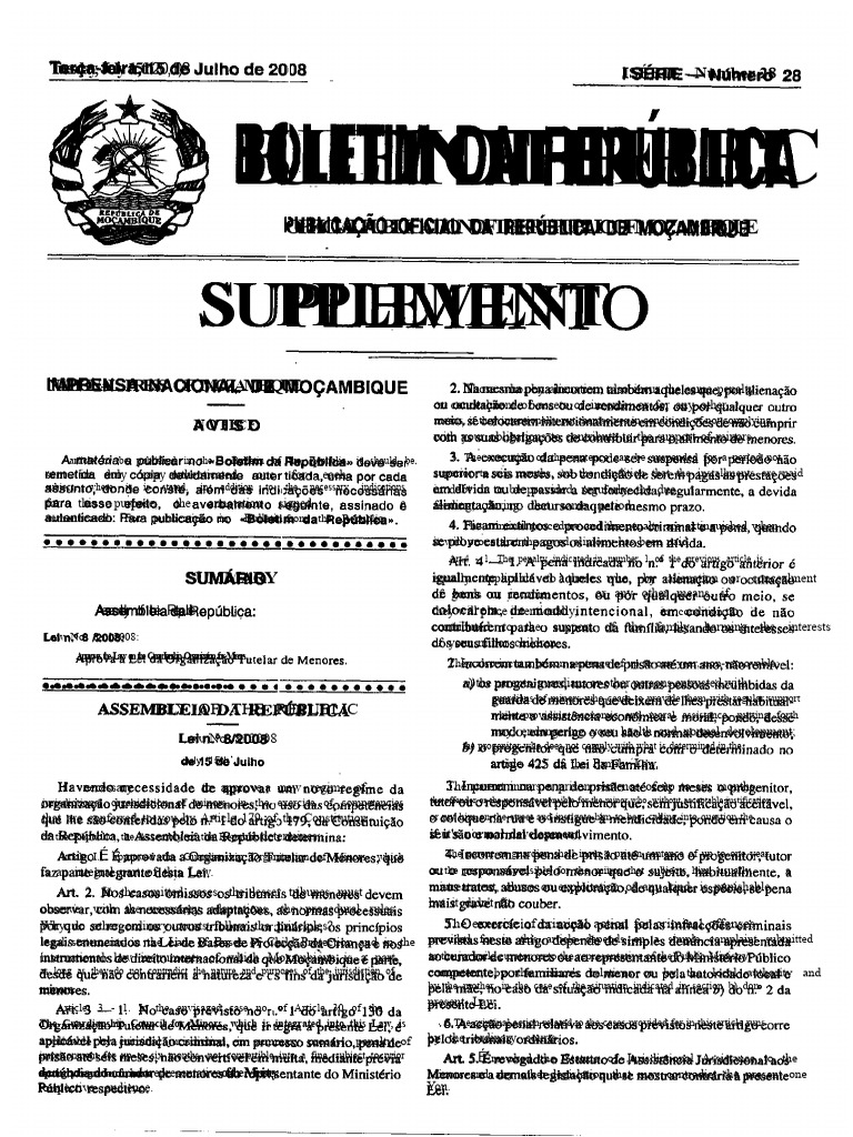 Law_8_2008 Guardianship Organization for Minors (1).pdf | PDF | Jurisdiction | Prison