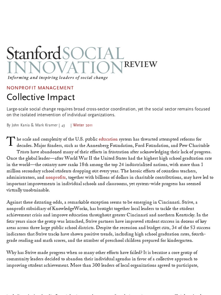 Collective Impact: Nonprofit Management | PDF | Collaboration | Facilitator