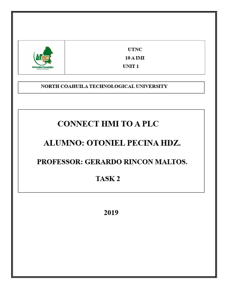 Connect HMI Screen To A PLC | PDF | Programmable Logic Controller | User Interface