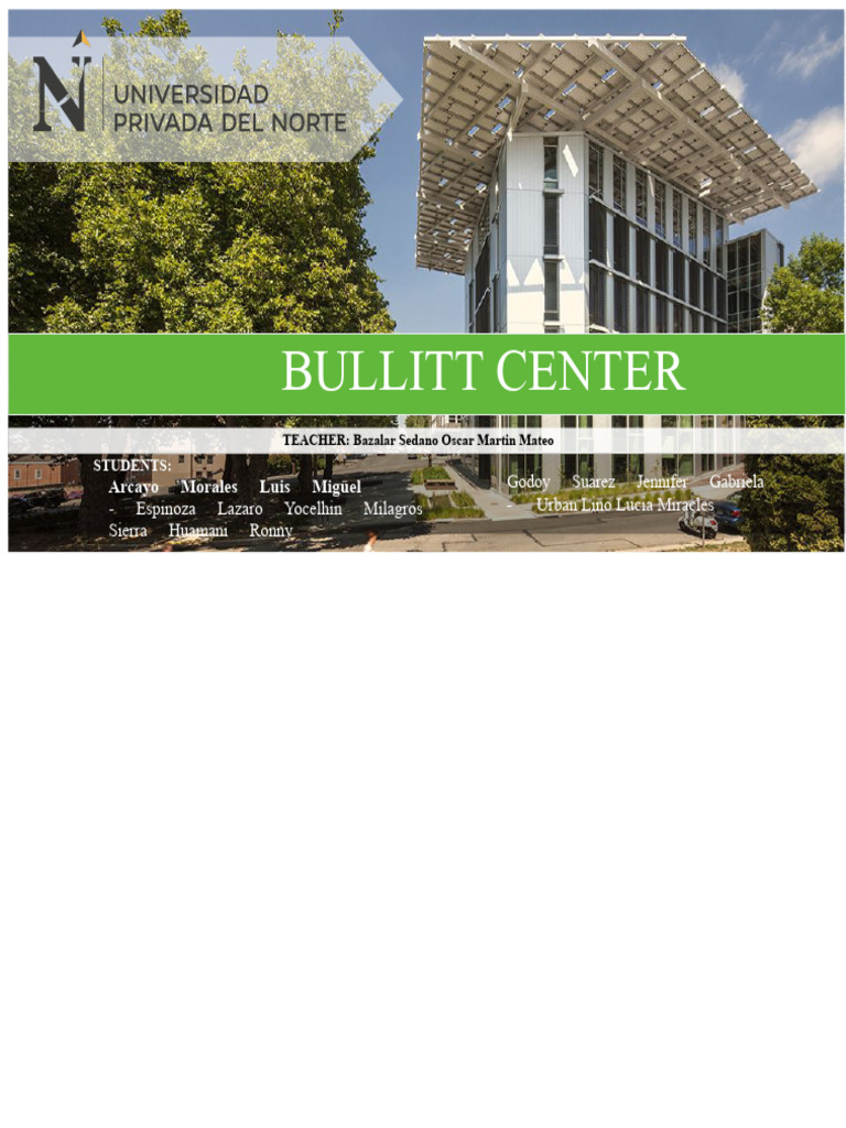 Bullitt Center: Sustainable Design Overview | PDF | Concrete | Snow