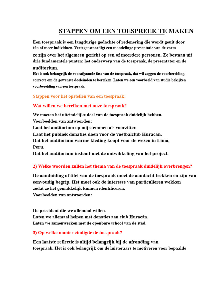 Stappen Om Een Toespraak Te Maken | PDF