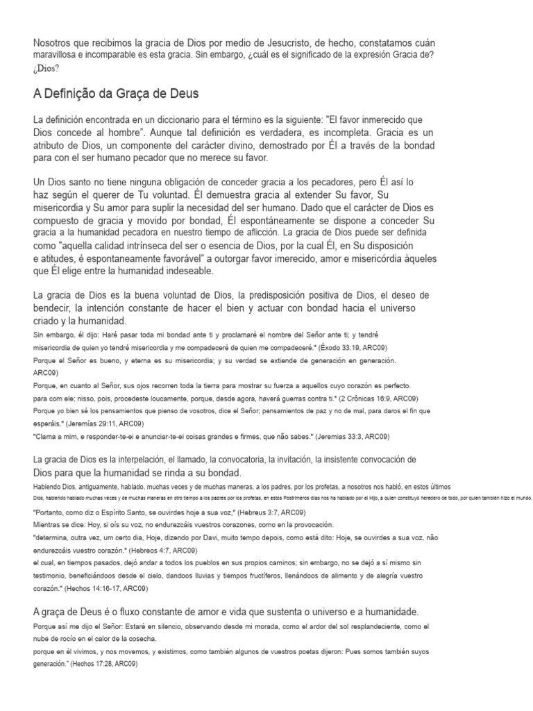 La Gracia de Dios.pdf | PDF | Gracia divina | Gracia en el cristianismo