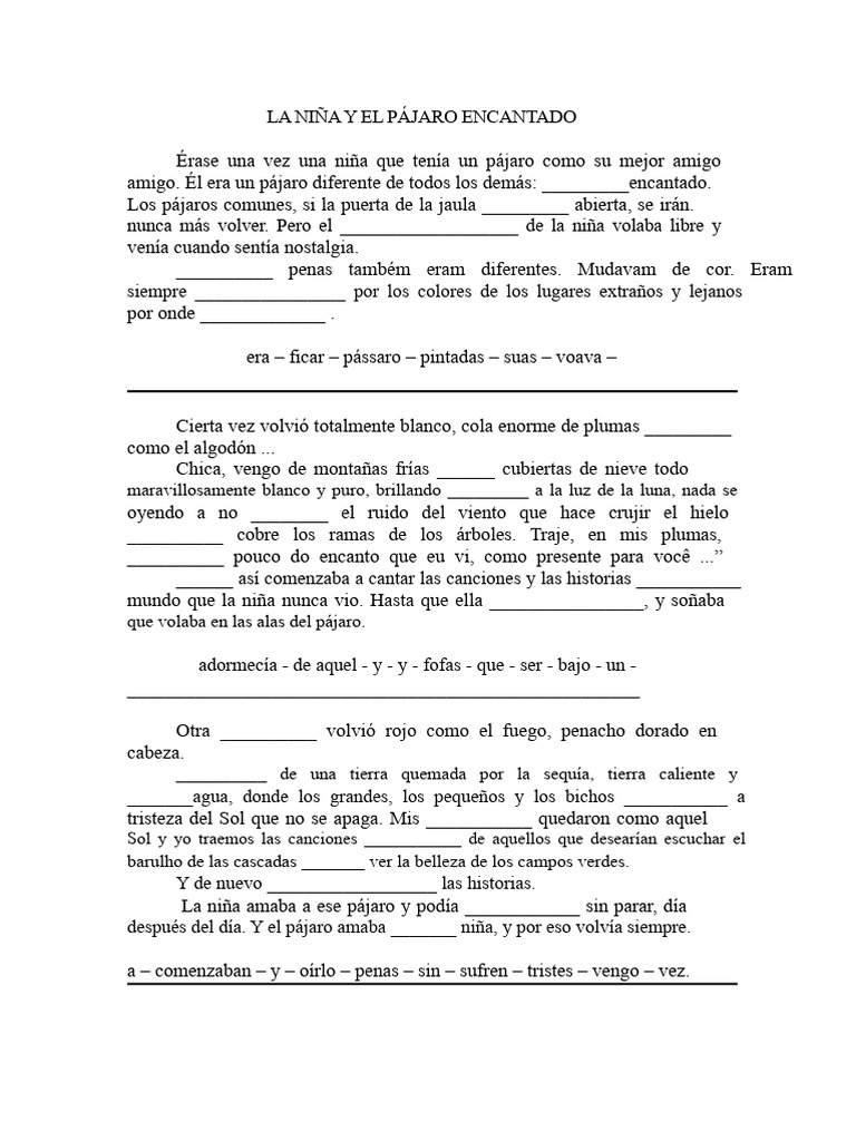 La Niña y El Pájaro | PDF