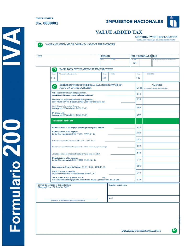 VAT Monthly Sworn Declaration Form | PDF | Taxes | Taxpayer
