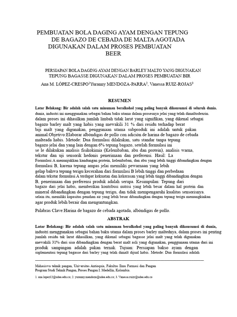 Artikel Bakso Ayam - Vanessa Ruiz - Yuranny Mendoza - Ana M Lopez | PDF