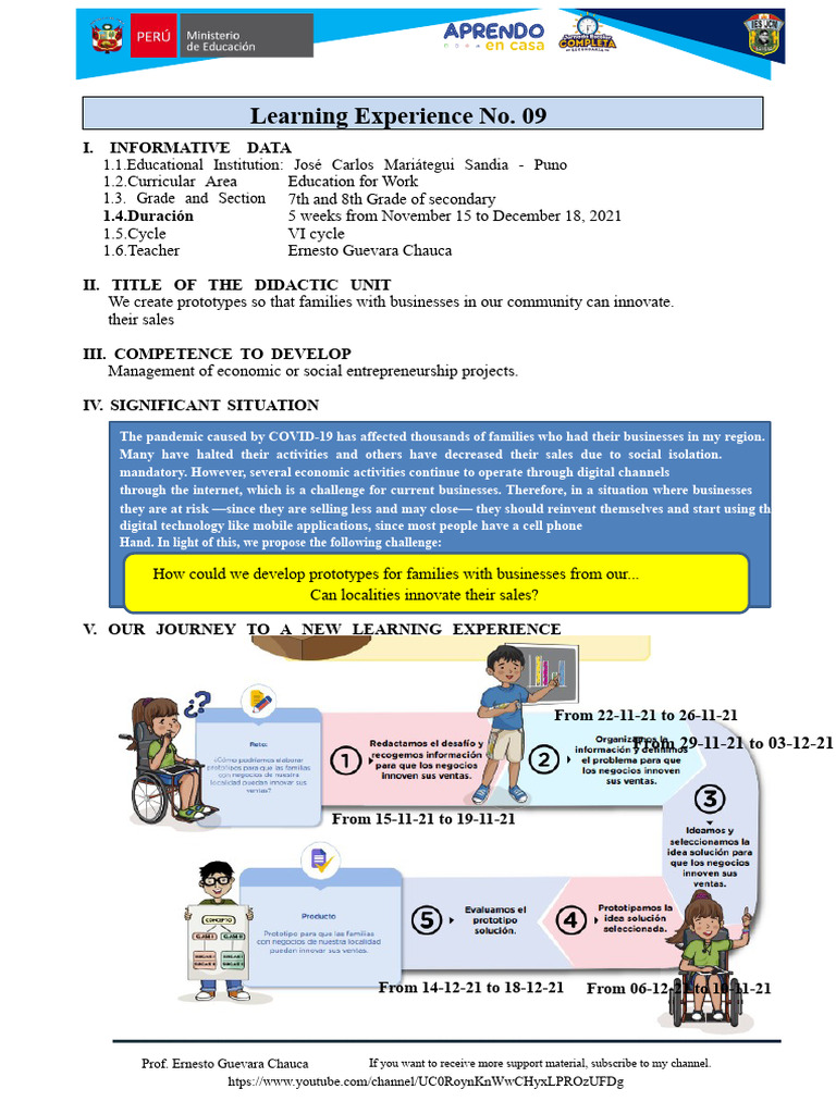 Experience No. 9 EPT-1 and 2nd OK | PDF | Entrepreneurship | Prototype