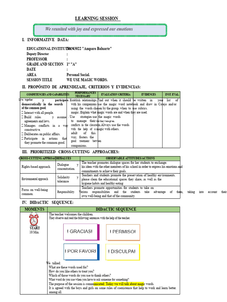 Session Magic Words Ps | PDF | Psychological Concepts | Human Communication