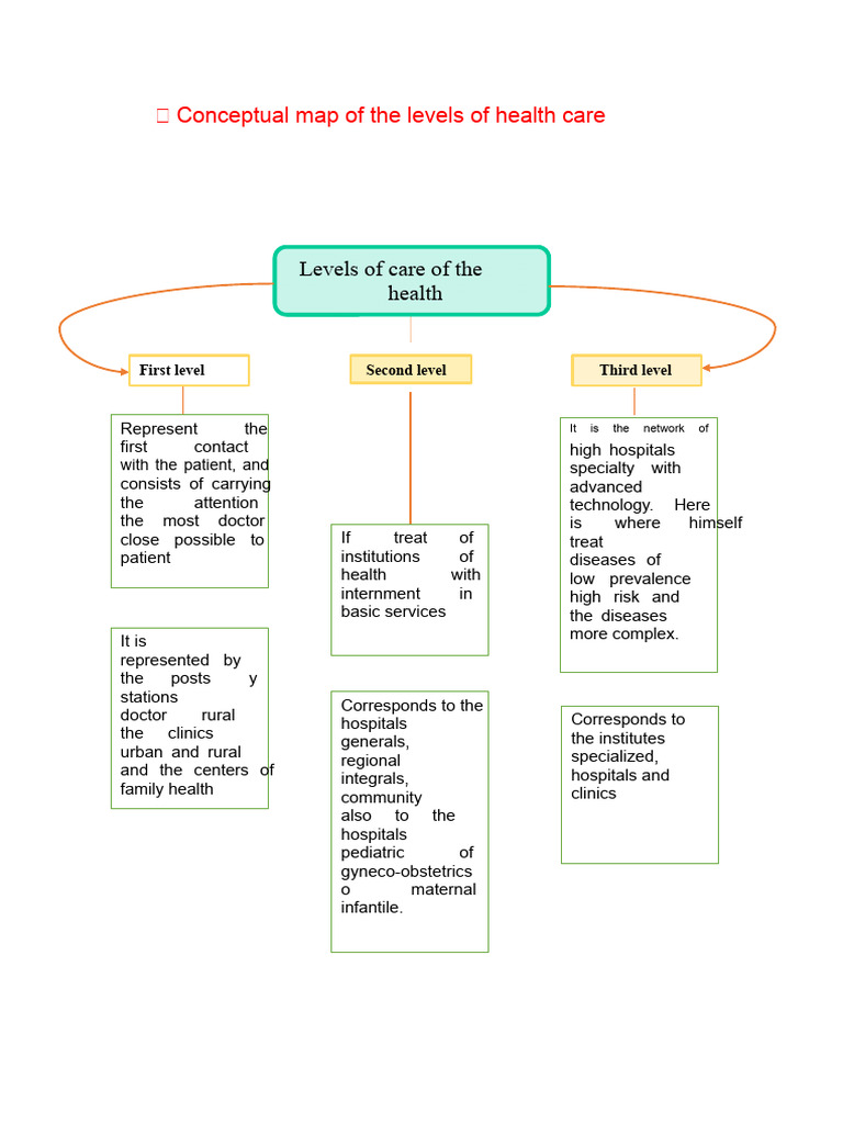 Conceptual Map of The Levels of Health Care | PDF