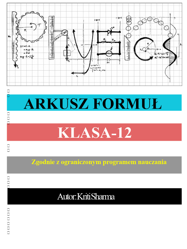 Arkusz wzorów fizycznych | PDF