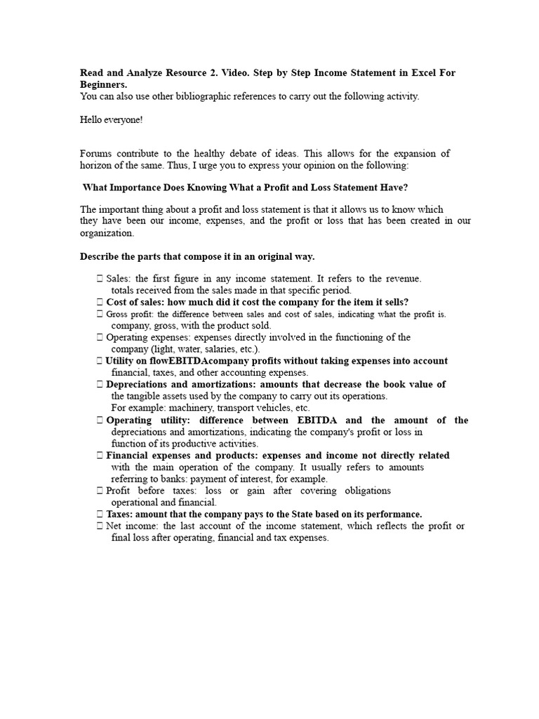 Income Statement Basics for Beginners | PDF | Income Statement | Expense
