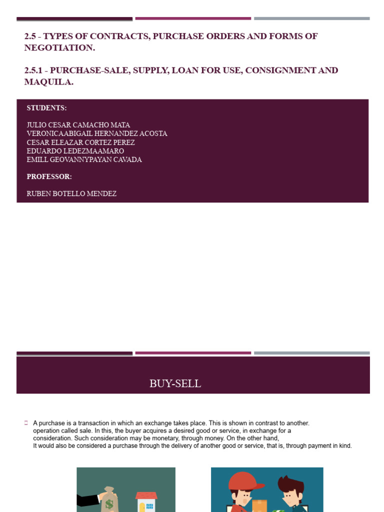 Types of Contracts and Negotiation Forms | PDF | Business Economics ...