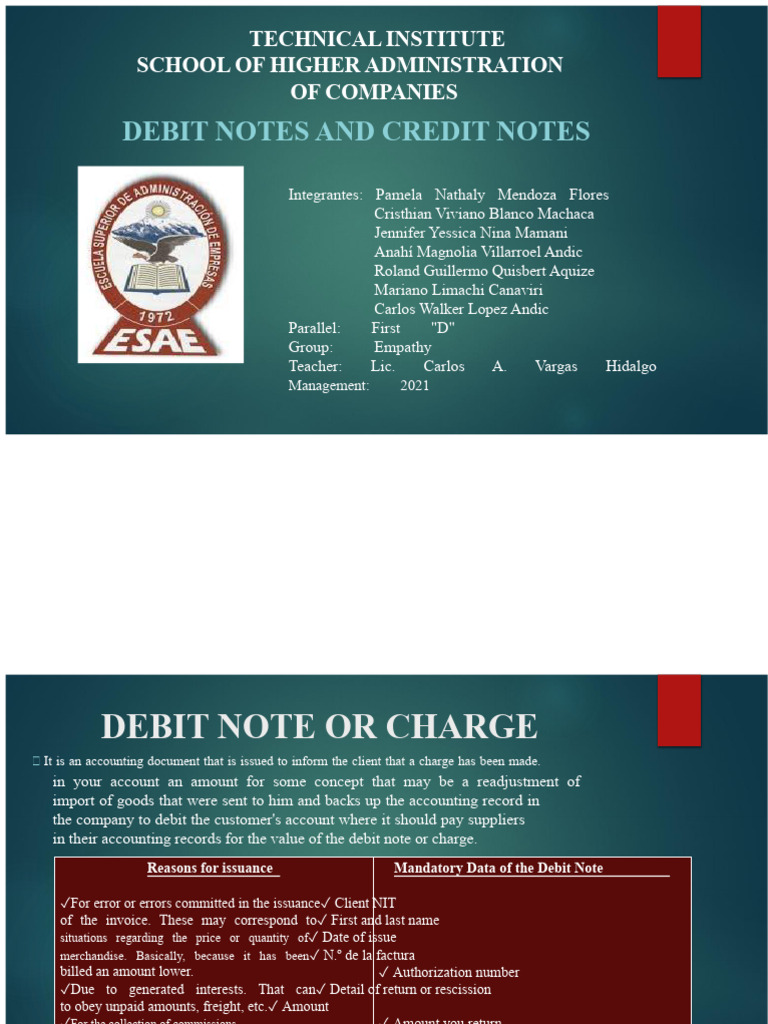 Understanding Debit and Credit Notes | PDF | Debits And Credits | Business