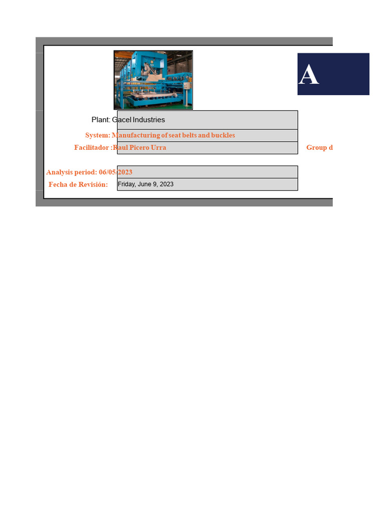 RCM Analysis - Buckle Stamping Case | PDF | Machines | Hydraulics