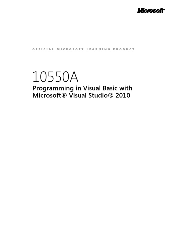 10550a Enu Trainerhandbook | PDF | Microsoft Visual Studio | Method (Computer Programming)