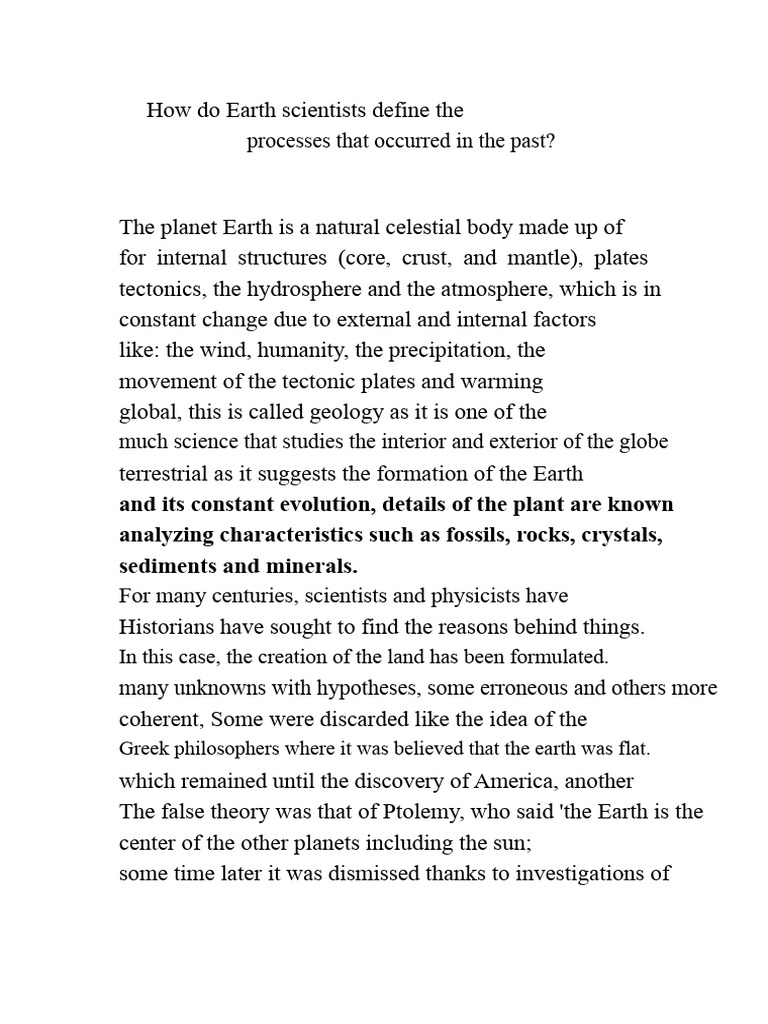 Understanding Earth's Geological Processes | PDF | Earth | Earth Sciences