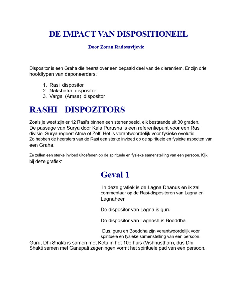 De Impact Van Dispositors | PDF
