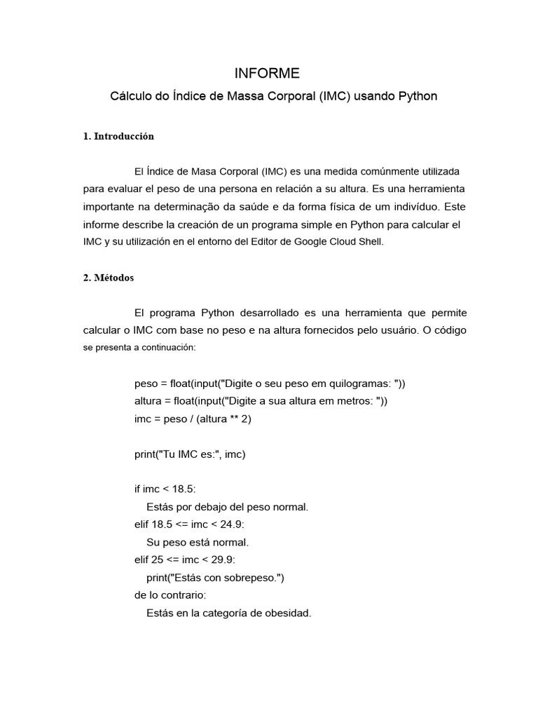 Informe de Clase Práctica - Python | PDF | Python (lenguaje de ...