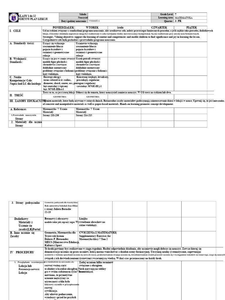 DLL - Math 7 - Q3 - W4 | PDF