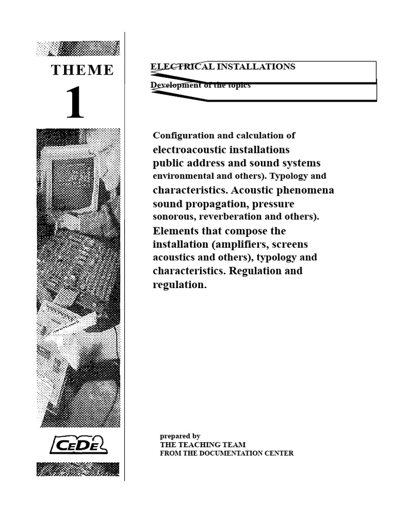 Curriculum Electrotechnical Installations | PDF | Microphone | Sound