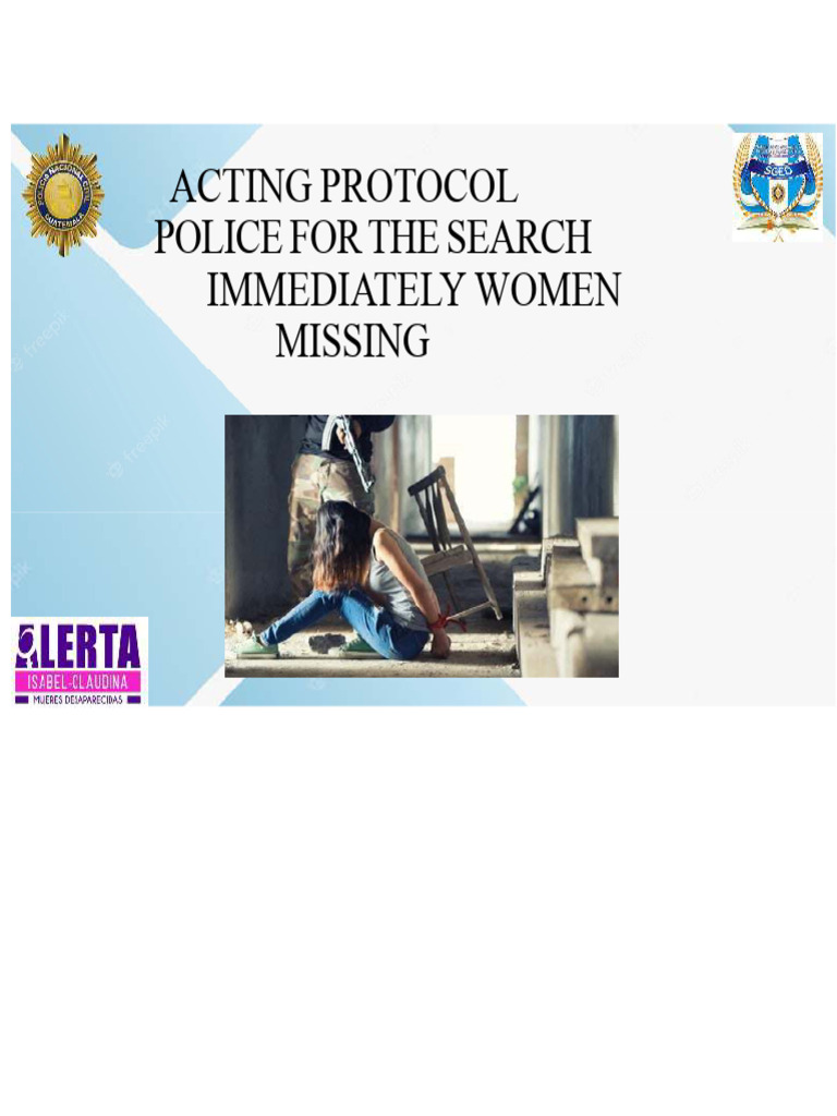 Police Protocol for Missing Women | PDF | Police | Human Rights