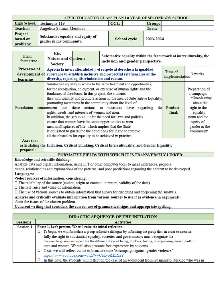 Substantive Equality Within The Framework of Interculturality | PDF ...
