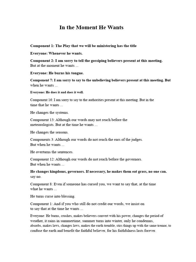 Chant - at The Time He Wants | PDF | Jesus | Religious Belief And Doctrine
