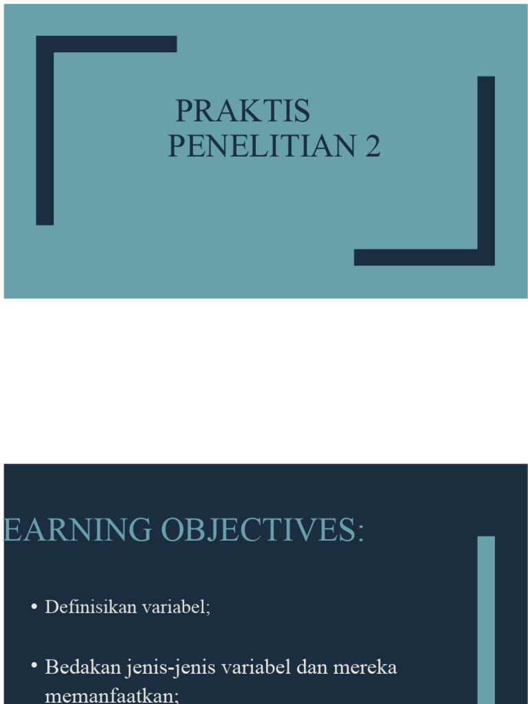 Memahami Jenis-Jenis Variabel Penelitian | PDF