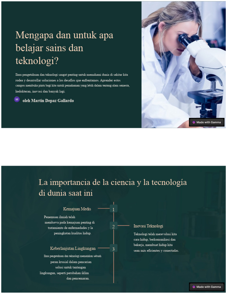 Mengapa Dan Untuk Apa Mempelajari Sains Dan Teknologi | PDF