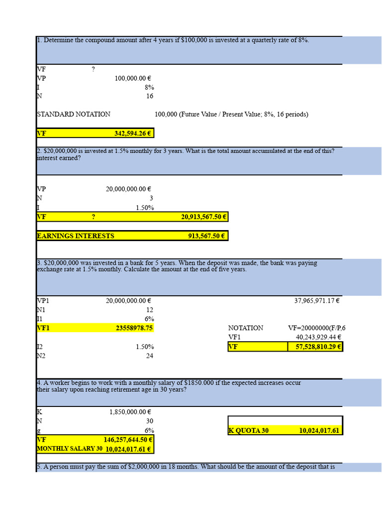 Investment Calculations and Future Values | PDF | Interest | Compound ...