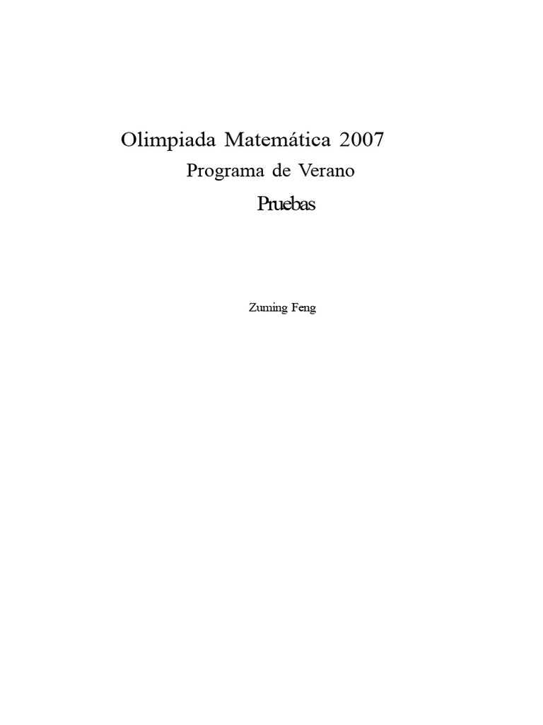 Zuming Feng - MOSP 2 007 - Pruebas Del Programa de Verano de La ...