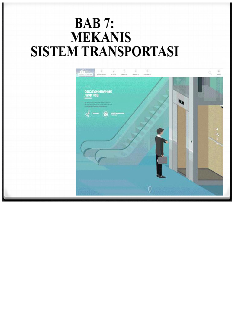 Sistem Transportasi Mekanis: Lift dan Eskalator | PDF