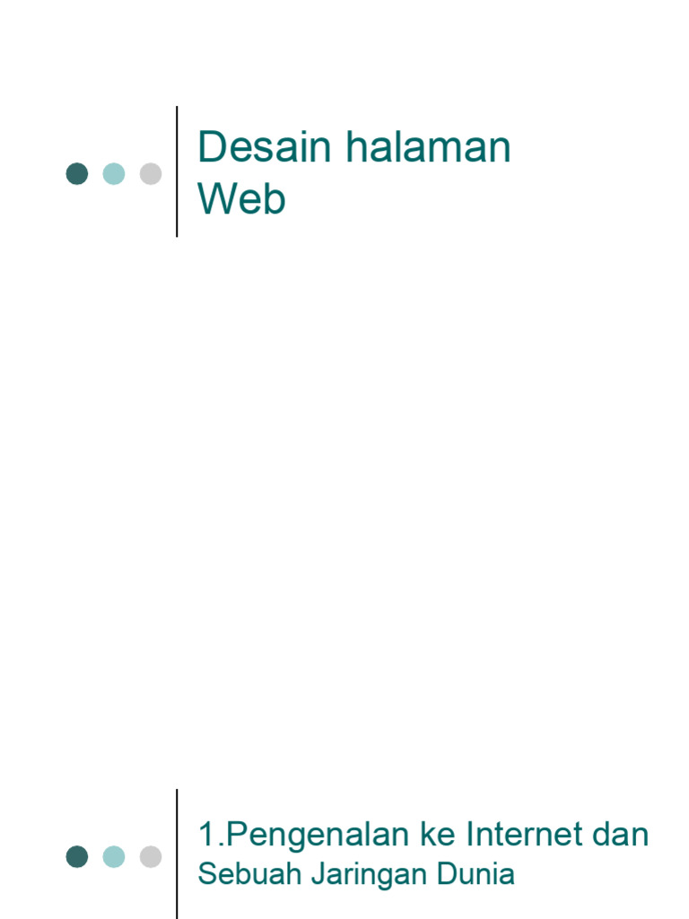 Pengenalan Desain Halaman Web dan HTML | PDF
