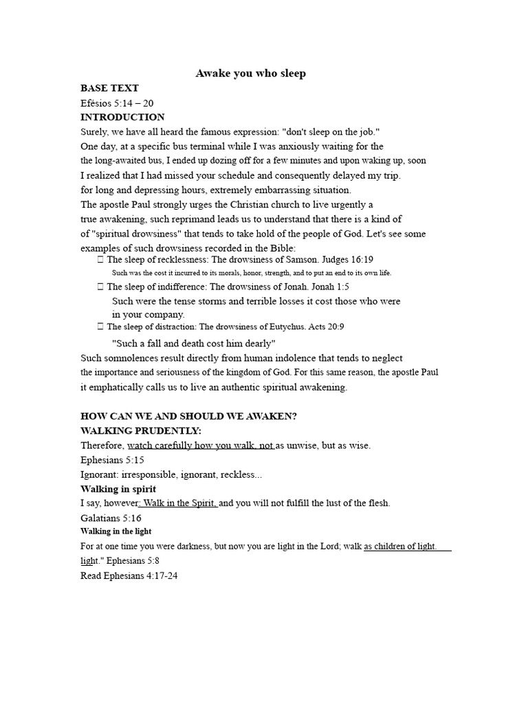 Awake You Who Sleep | PDF | Abrahamic Religions | Christian Belief And ...